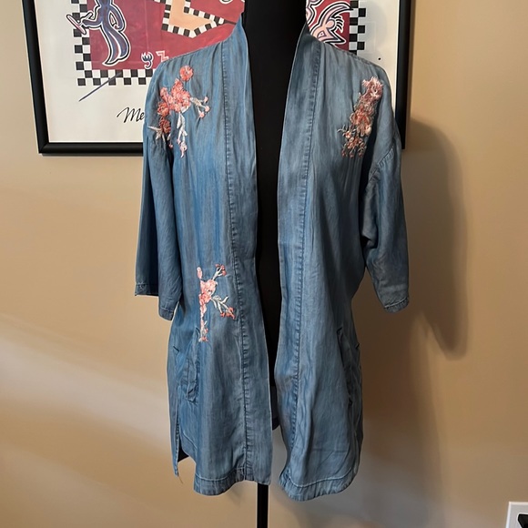 Billy T | Jackets & Coats | Light Weight Denim Look Duster With ...